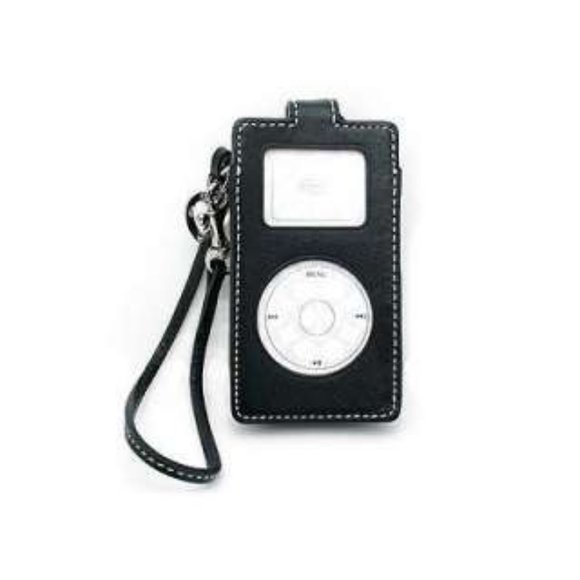 Coach | Accessories | Coach Leather Silver And Black Mini Ipod Case ...